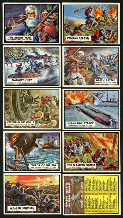 Topps 1962 The Civil War News Gum Card Set Checklist & Values